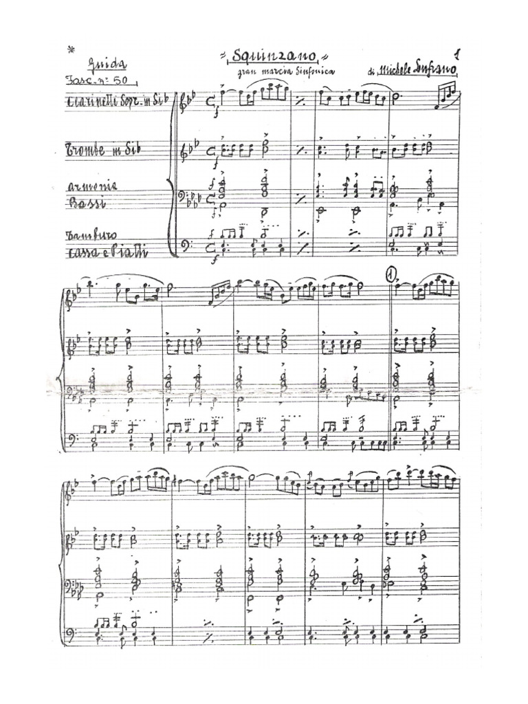 Squinzano Di Michele Lufrano (Parti e Partitura) | PDF