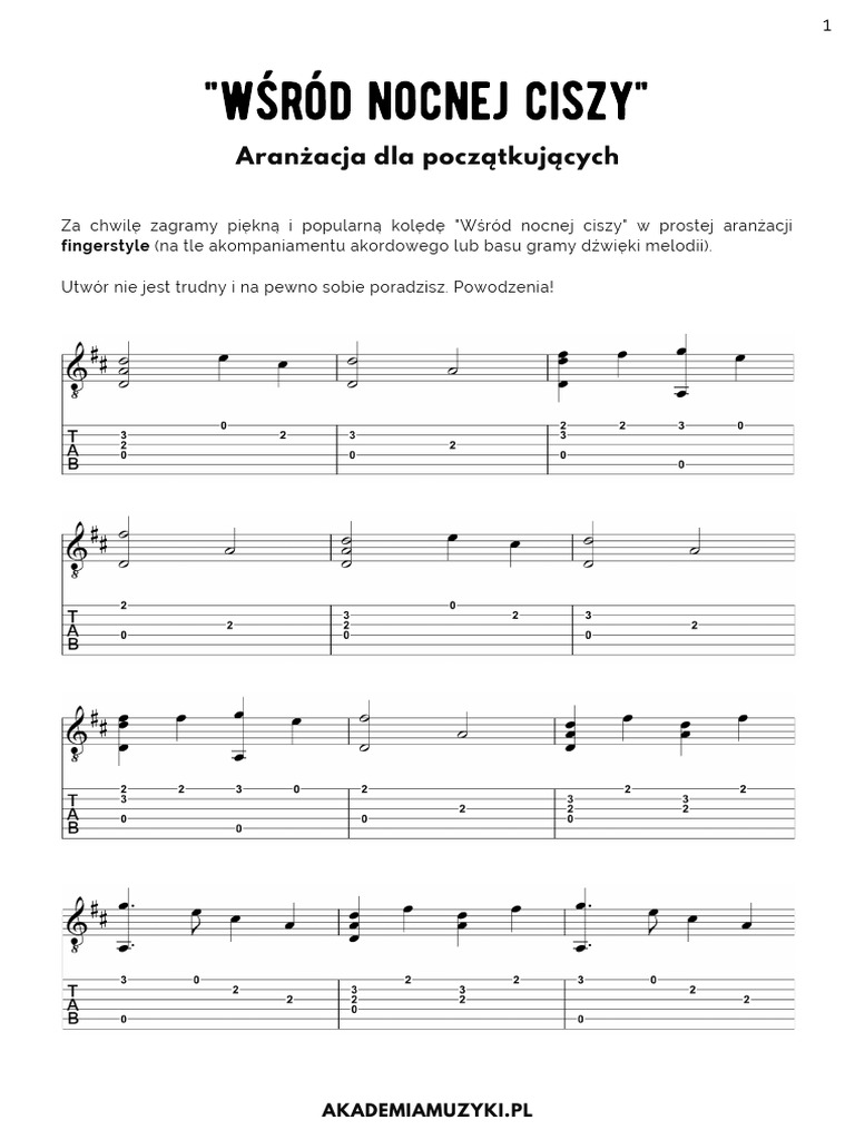 Wsrod Nocnej Ciszy Tab | PDF