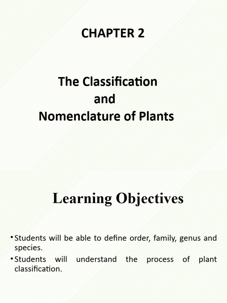 L2 - Classification and Nomenclature of Plants | PDF