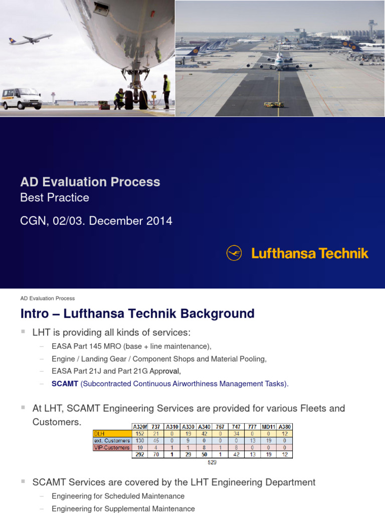 EASA AD Workshop 2014 - 04 - AD - Process Lufthansa Technick | PDF | Aviation