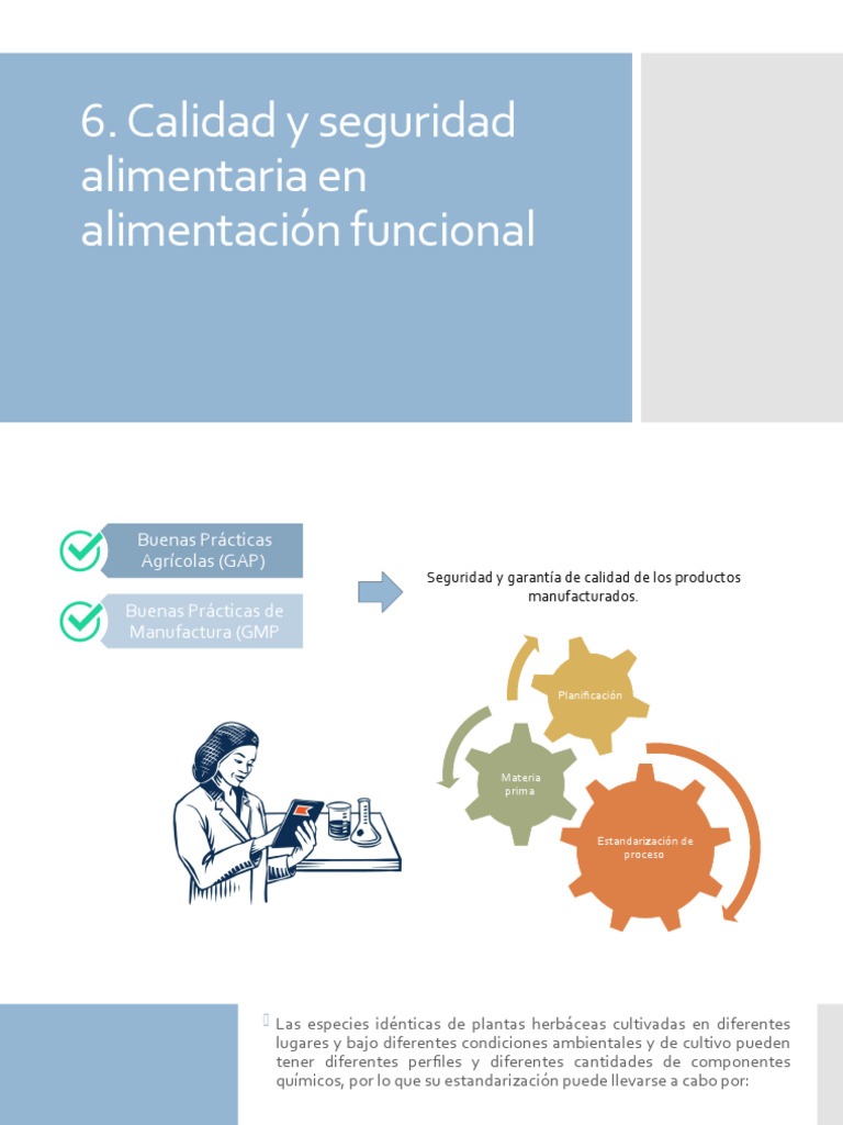 6 Calidad y Seguridad Alimentaria | Descargar gratis PDF | Calidad (comercial) | Análisis de ...