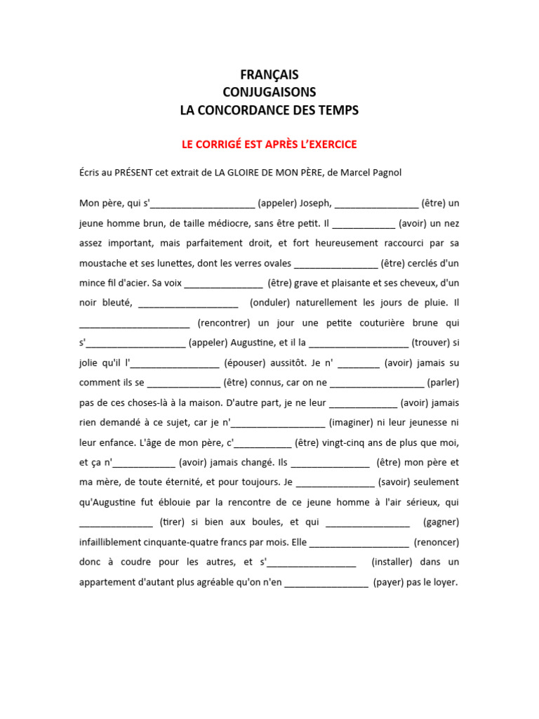 La Concordance Des Temps | PDF