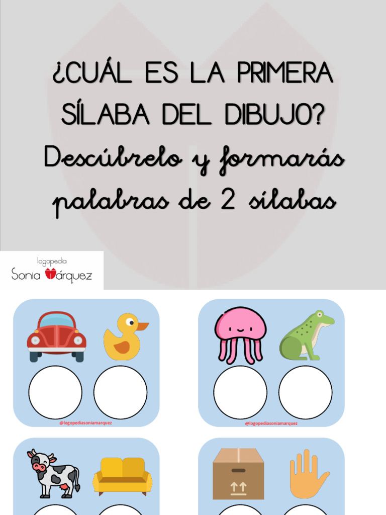 Palabras de 2 sílabas para niños | PDF