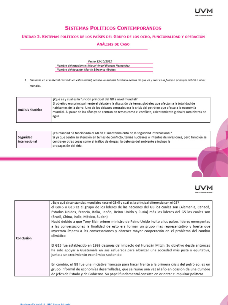 U2 - A4 - Análisis Caso de MABH | PDF | Política | Ciencias sociales