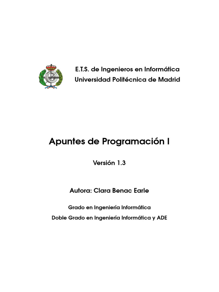 Apuntes Prog1 | PDF | Lenguaje de programación | Compilador
