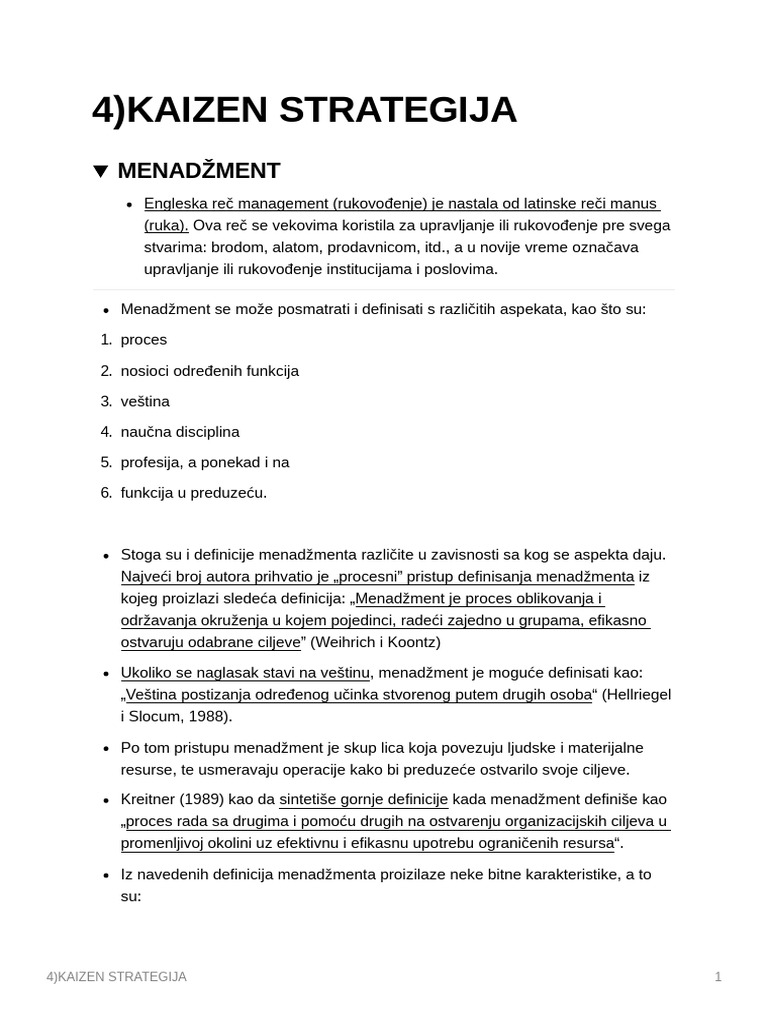 4) Kaizen Strategija | PDF