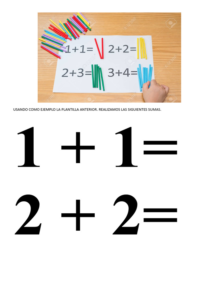 Sumas Con Palitos | PDF