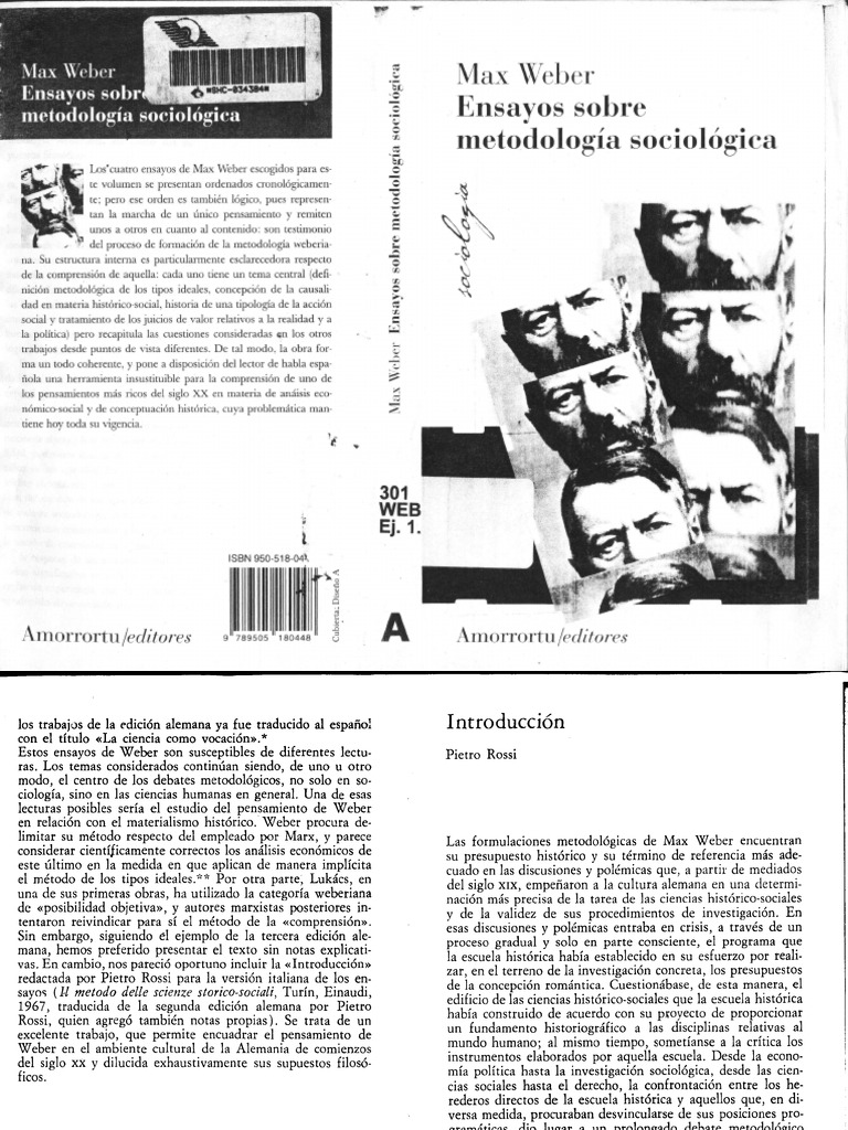 Max Weber Ensayos Sobre Metodologia Soci-Comprimido | PDF | Max Weber | Teorías filosóficas