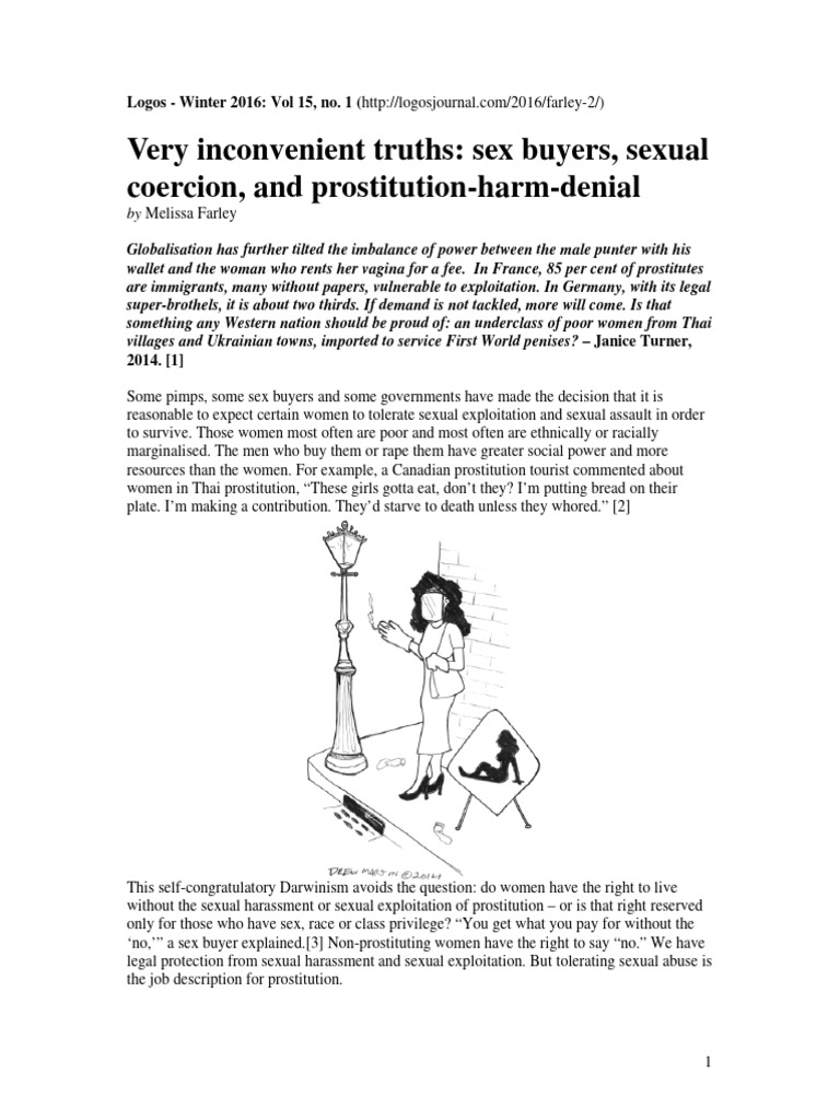 2016 Very Inconvenient Truths Sex Buyers Sex Coercion Prost FARLEY ...