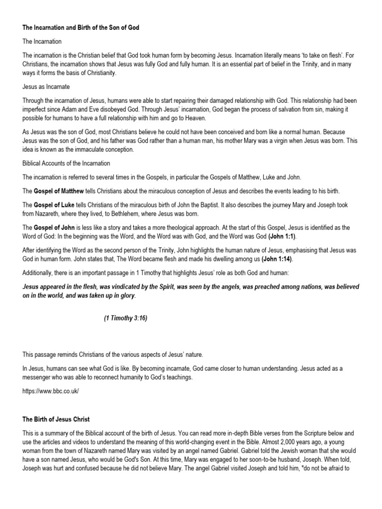 Gods Revelation in Jesus and in His Church | PDF | Jesus | Incarnation ...