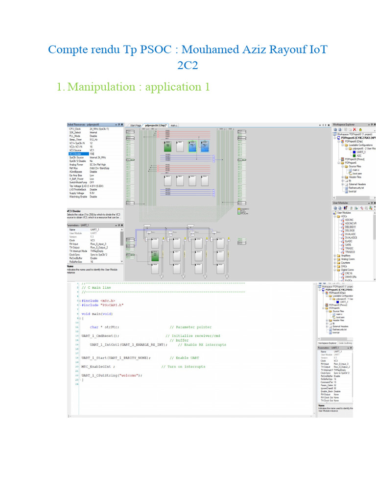 Compte Rendu TP PSOC | PDF