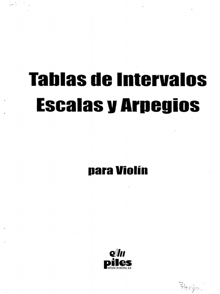 Tablas Intervalos Escalas y Arpegios Violin PDF 1 | PDF