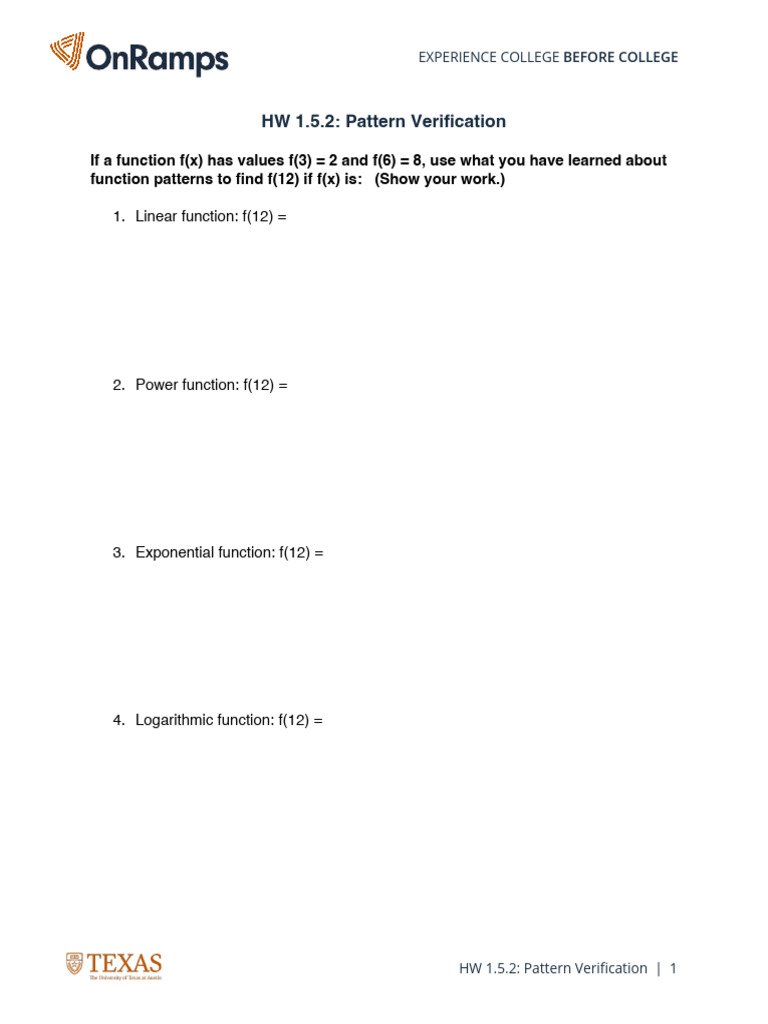 HW 1.5.2 Pattern Verification | PDF
