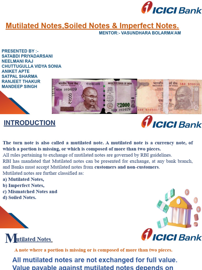 Mutilated Notes | PDF