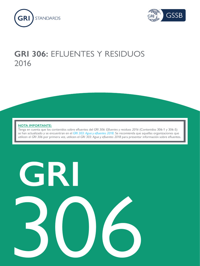 GRI 306: Efluentes y residuos 2016 | PDF | Agua | Residuos