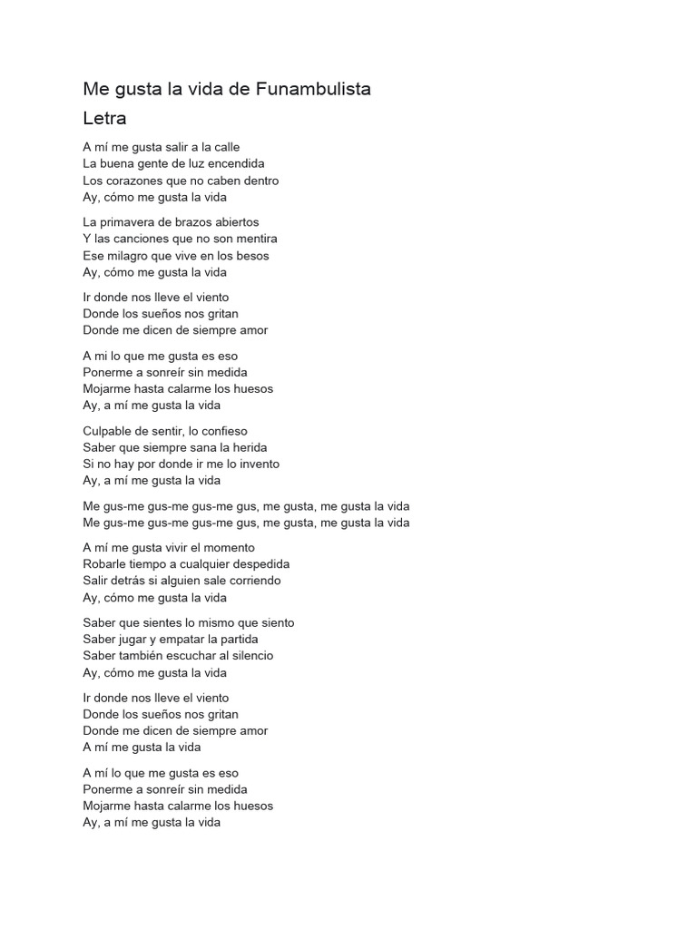Me Gusta La Vida de Funambulista | PDF