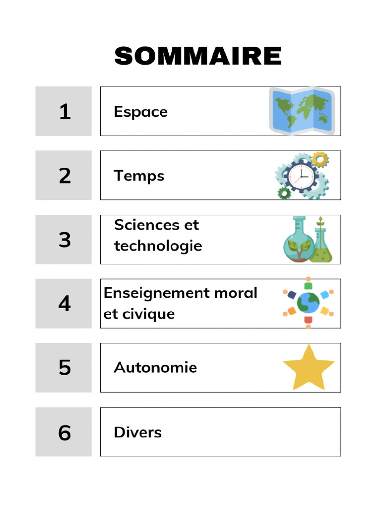 Sommaire Classeur | PDF