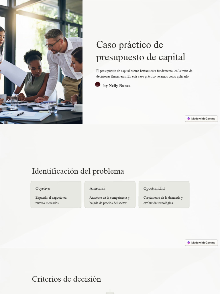 Caso Practico de Presupuesto de Capital | PDF