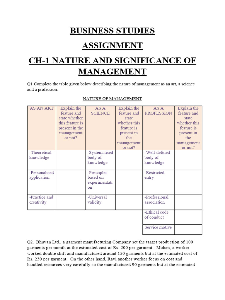 Ch-1 Assignment | PDF