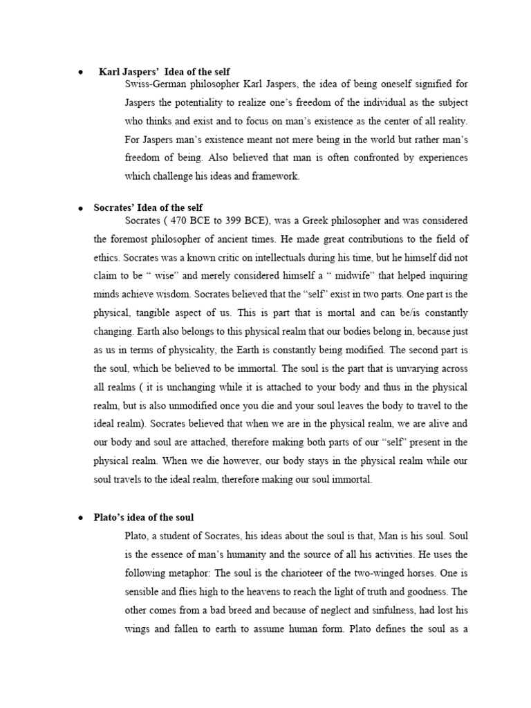 Carl Jaspers | PDF | Philosophy Of Self | Soul
