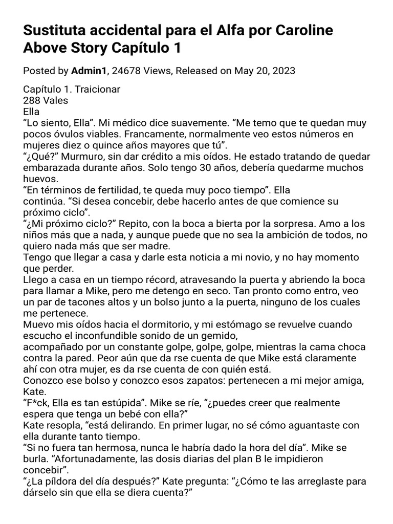 Sustituta Accidental para El Alpha | PDF | Hombres lobo