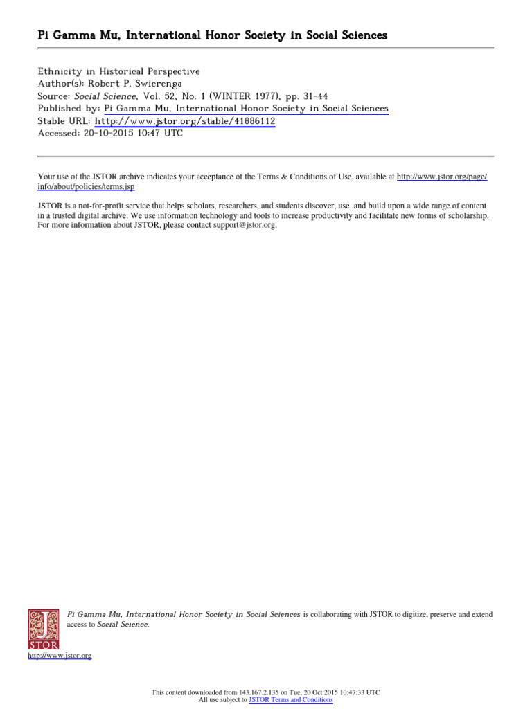 Pi Gamma Mu, International Honor Society in Social Sciences | PDF