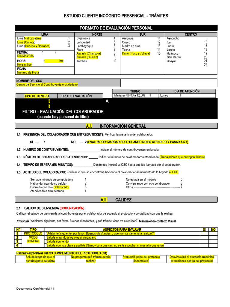 Ficha Cliente Incógnito Presencial TRAMITES - 250623 CORREGIDO | PDF