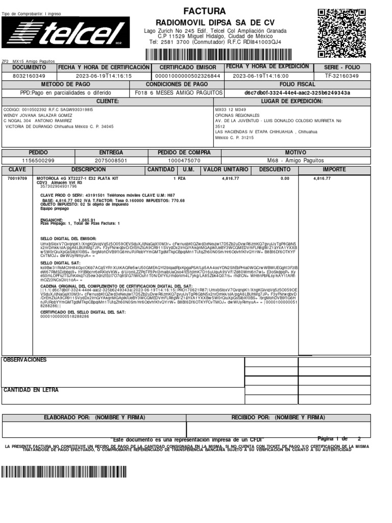 Radiomovil Dipsa Sa de CV | PDF | Dinero | Servicios (economía)