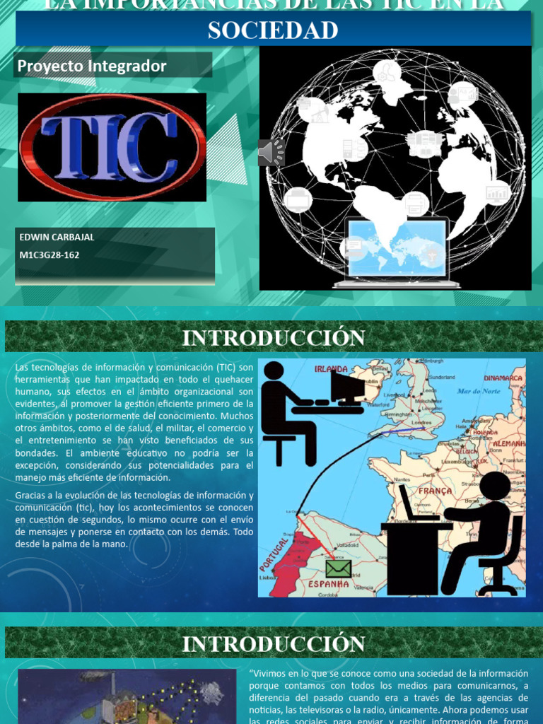Presentación Importancia de Las Tic en La Sociedad | Descargar gratis PDF | Tecnología de ...