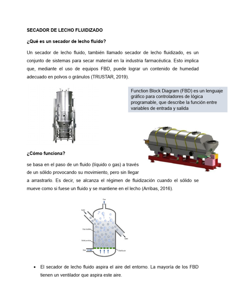 Secador de Lecho Fluidizado | PDF | Calor | Ciencias fisicas