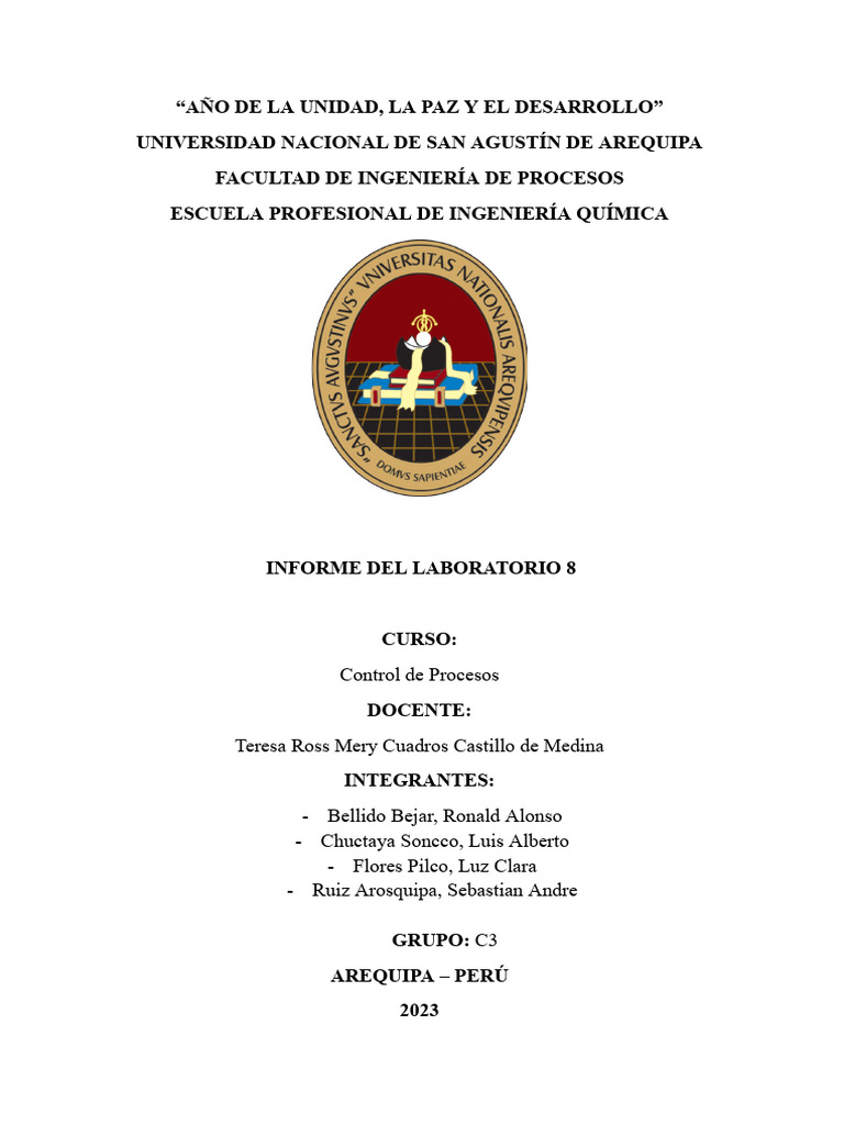 INFORME 8 - CONTROL DE PROCESOS | PDF | Software | Simulación