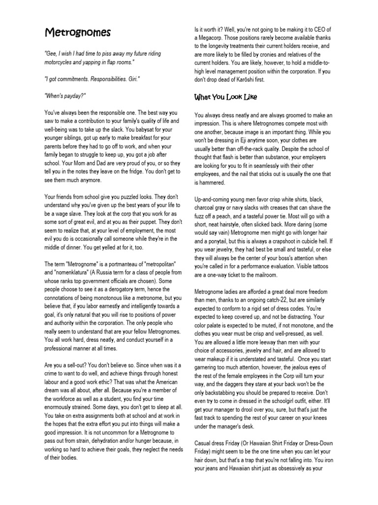 Cybergeneration - Metrognome | PDF