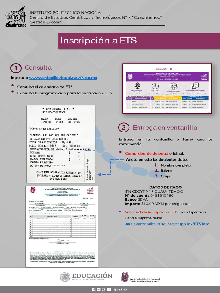 Guía de inscripción y aplicación ETS | PDF