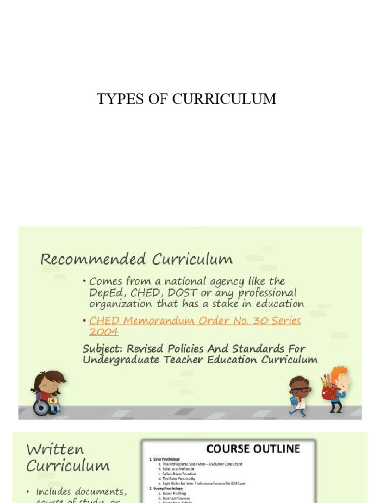 TYPES-OF-CURRICULUM | PDF