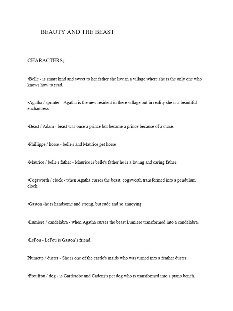 Beauty and The Beast | PDF