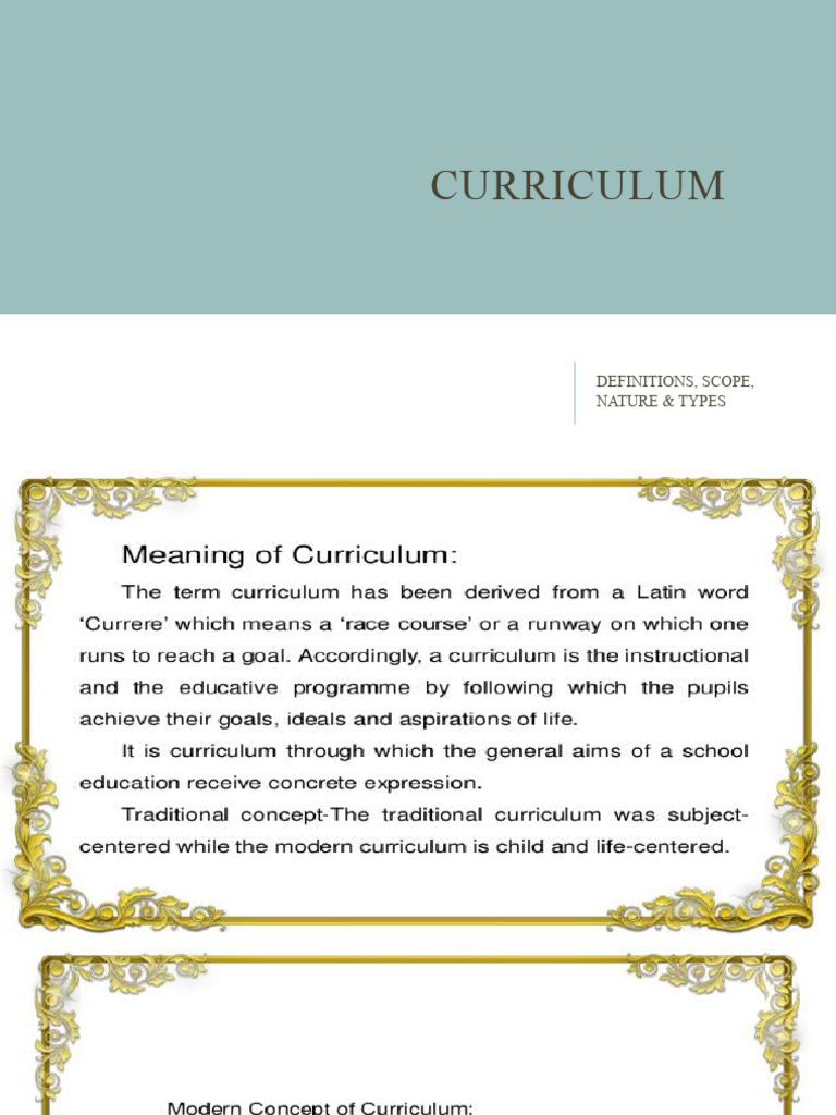 CURRICULUM Overview | PDF