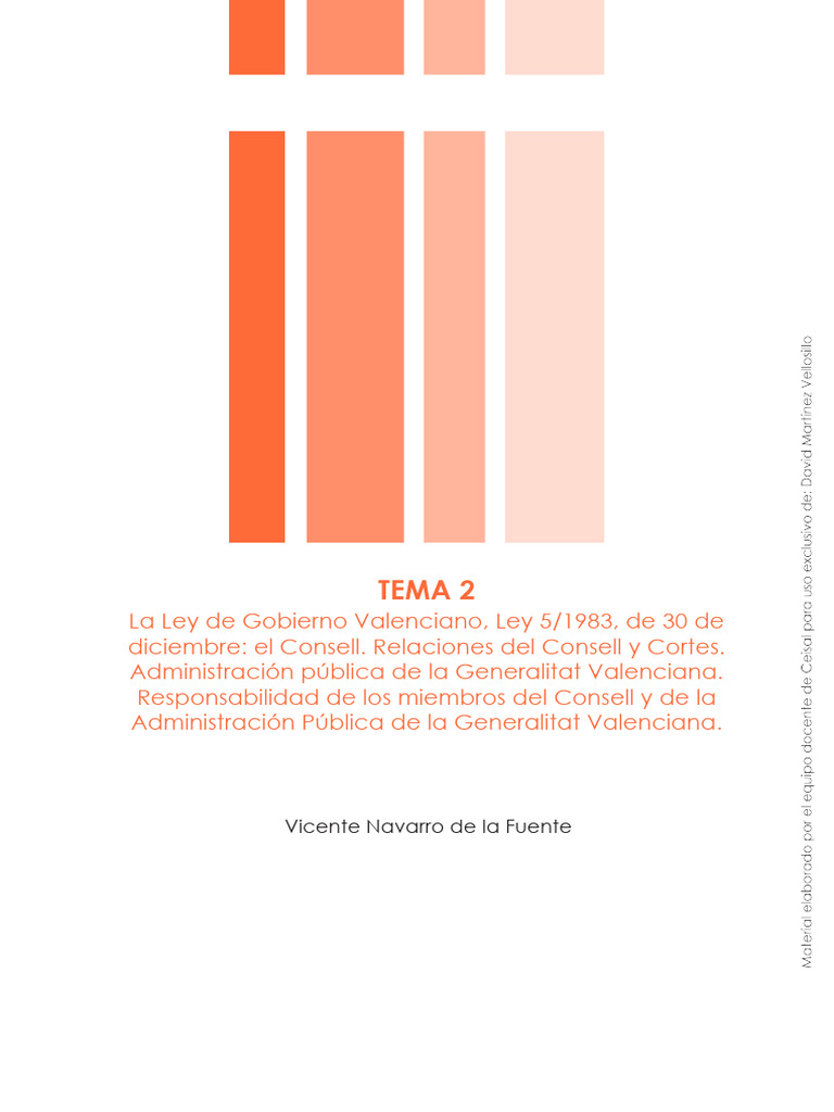 Ley 5/1983: Gobierno Valenciano y Consell | PDF