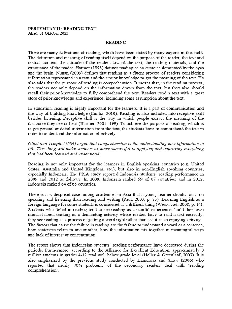 MATERI I PREVIEWING - Mahasiswa | PDF