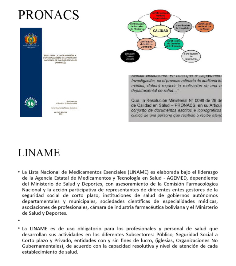 Semana 10 Pronacs y Liname | PDF | Relaciones personales, crianza y ...