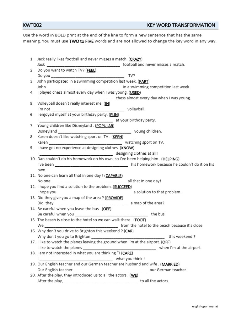 Key Word TRansformation | PDF