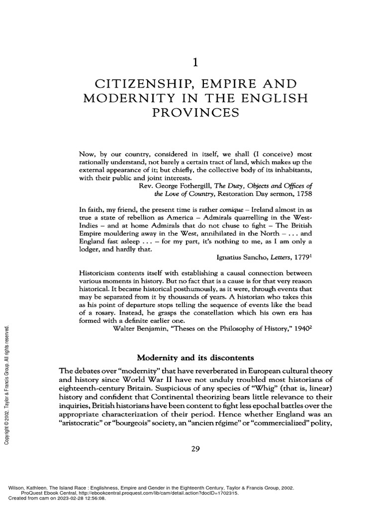 The Island Race Englishness Empire and Gender in T... - (1 Citizenship ...
