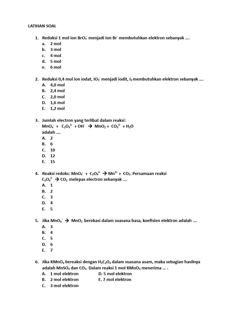 LATIHAN SOAL | PDF