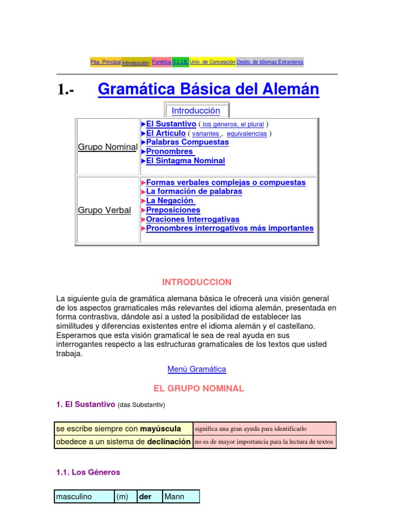 Gramática Básica Del Alemán | PDF