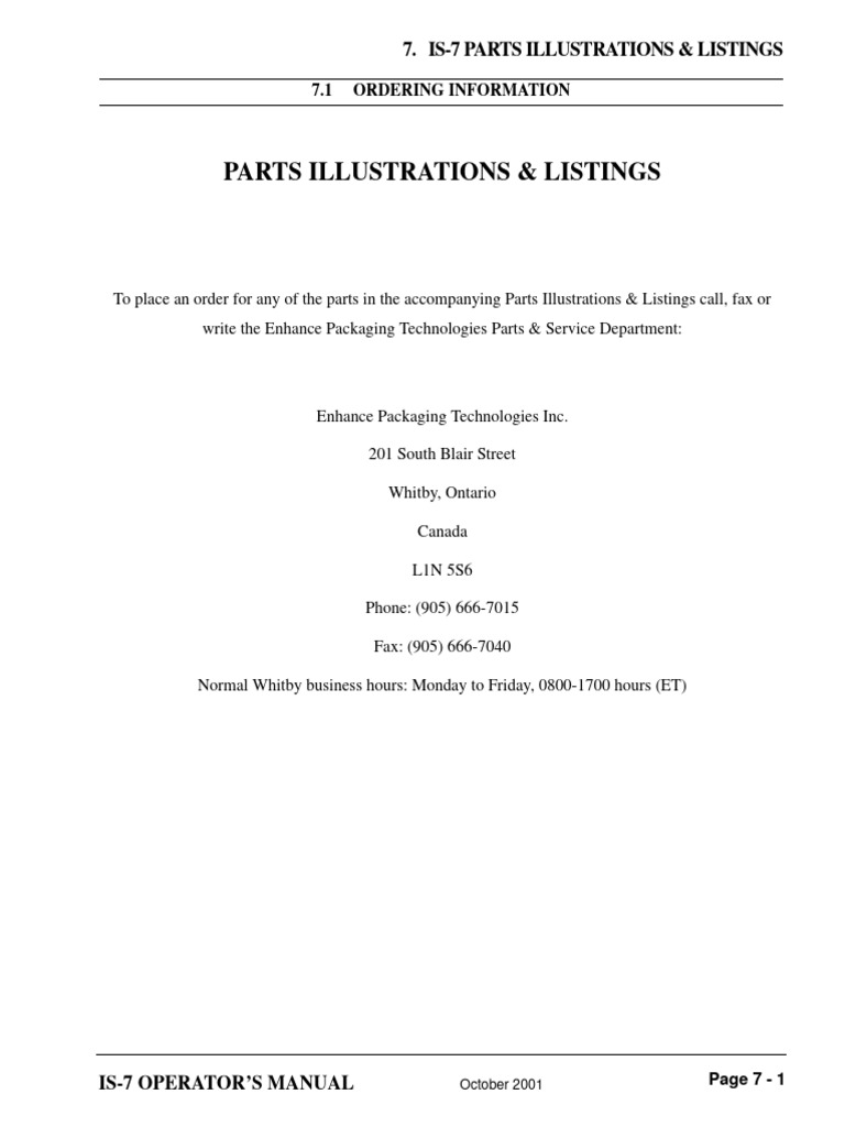 PREPAC IS-7 DESPIECE Parts | PDF