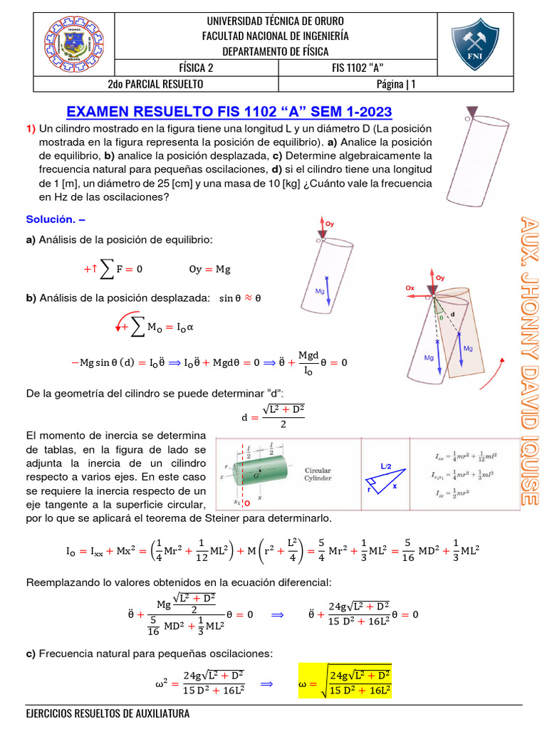 2do Parcial Resuelto Fis 1102a Sem 1-2023 | PDF