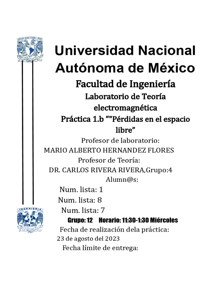 practica 1b teoria elec. | PDF | Decibel | Antena (Radio)