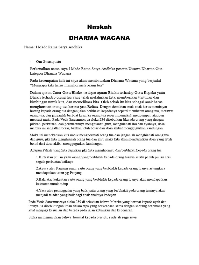 Dharma Wacana | PDF
