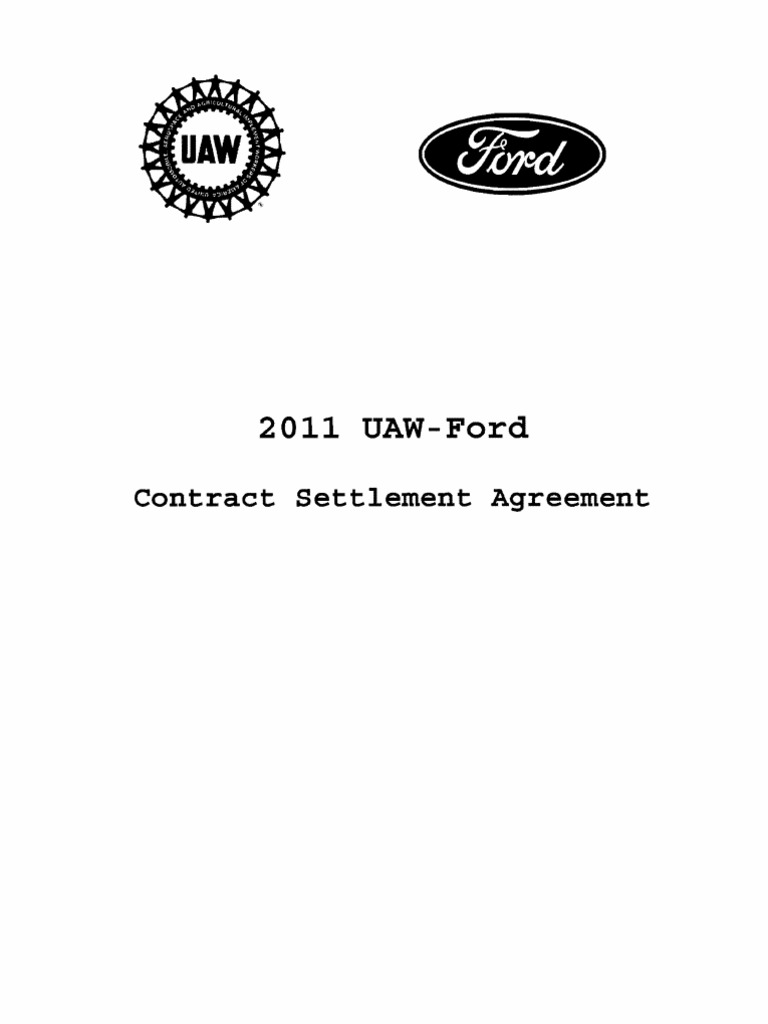 2011 Uaw Ford Contract | PDF | Unemployment Benefits | Employment