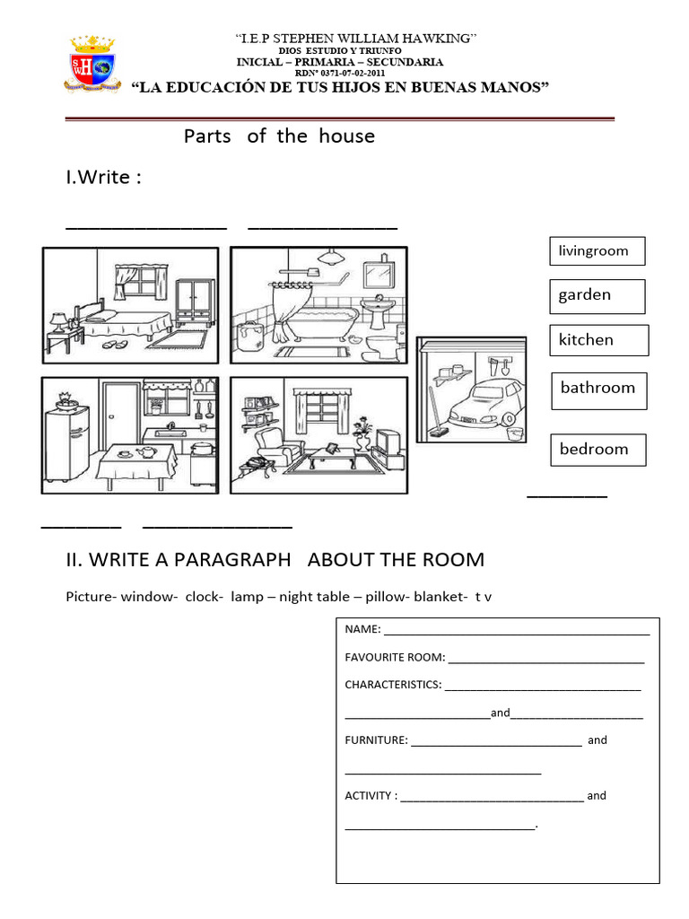 Ficha de Las Partes de La Casa | PDF