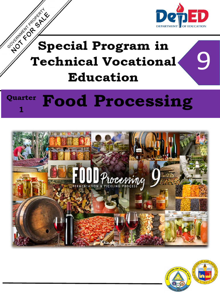 Sptve-Food-Processing Tech9-Q1-M1 | PDF